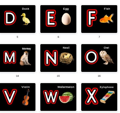 CVI Friendly Letters, High Contrast Alphabet Flashcards - Etsy