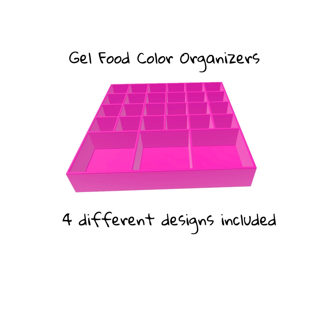 Gel Food Coloring Bottles Organizer 4 Designs Included STL File Instant ...