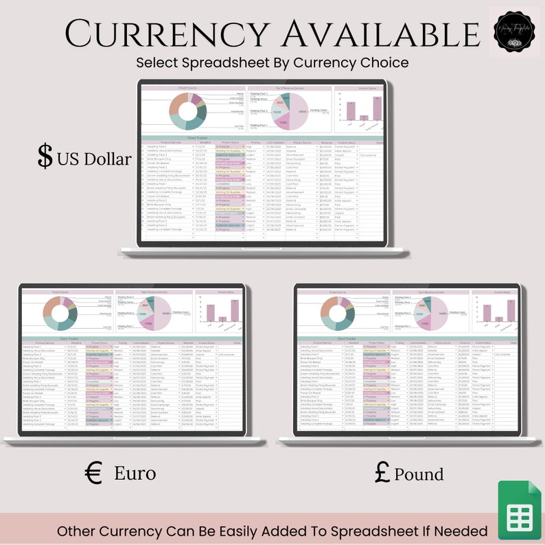 Client List Tracker, Service Agreement, Contact List of Client, Google ...