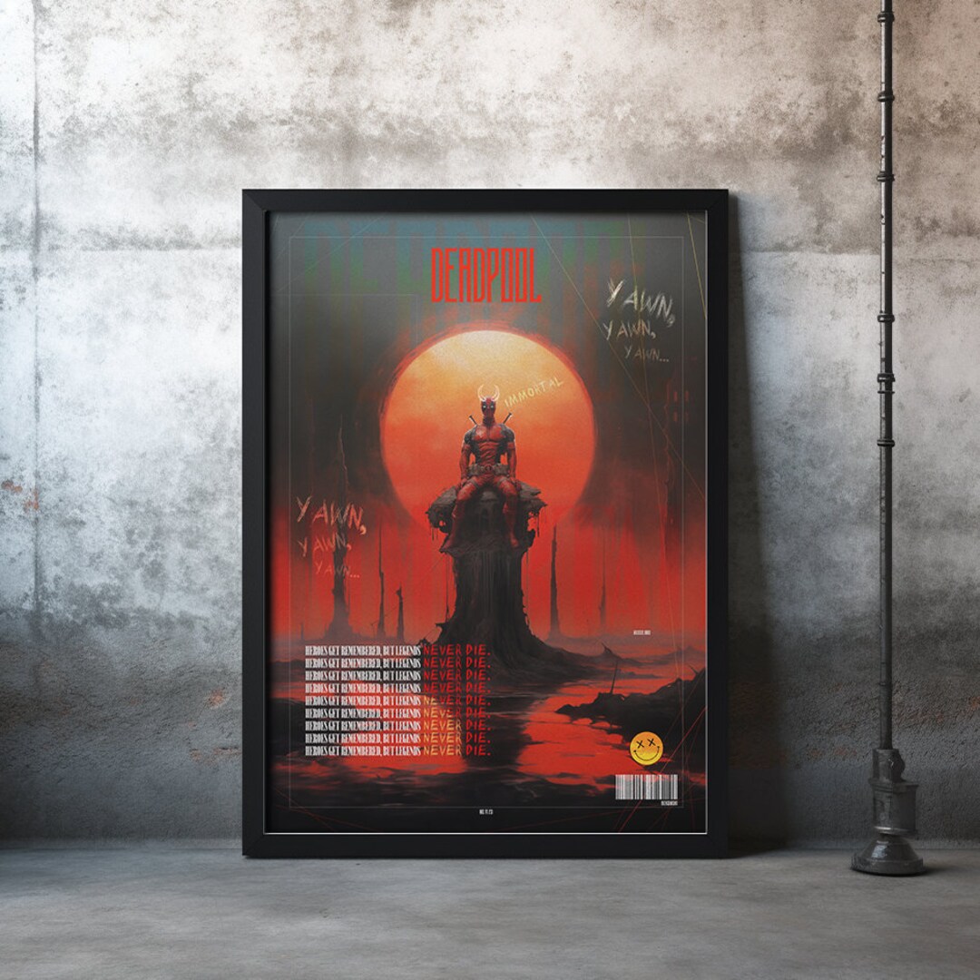 Deadpool Horror Beksiński Inspired Wall Art Print Unframed A3 Poster ...