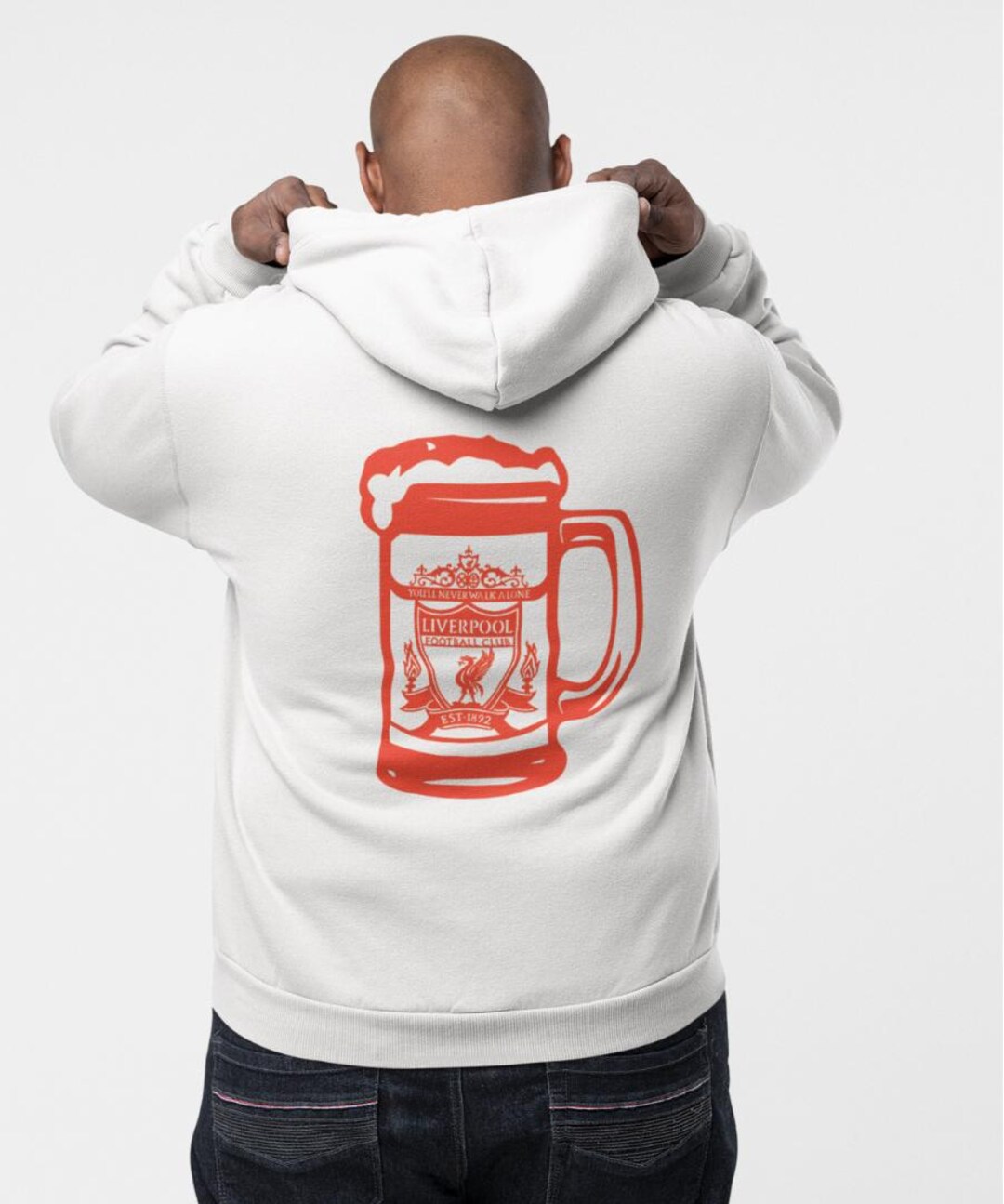 Liverpool FC Emblem Front, Cheers to the Reds Back Sweatshirt,liverpool ...