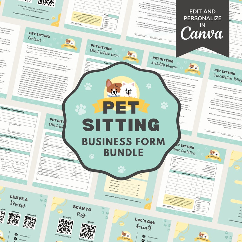 Pet Sitting Form - Etsy