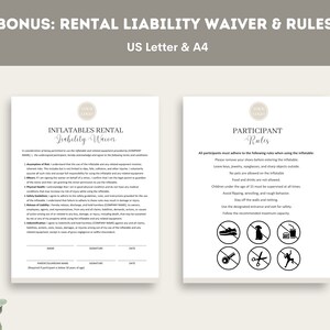Inflatables Rental Agreement Template, Printable & Editable Inflatable ...