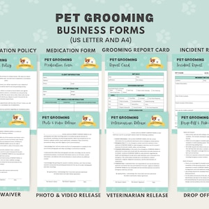 Pet Grooming Service Agreement/contract Template, Editable Dog Grooming ...