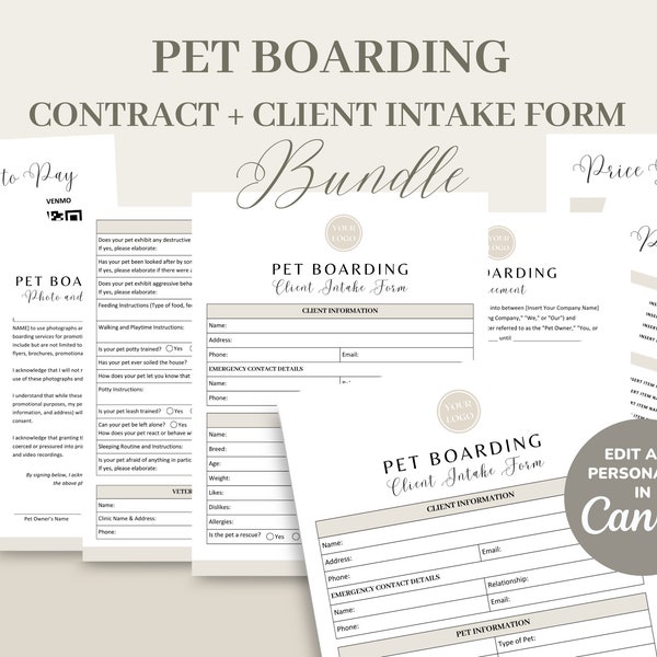Dog Boarding Intake Form - Etsy