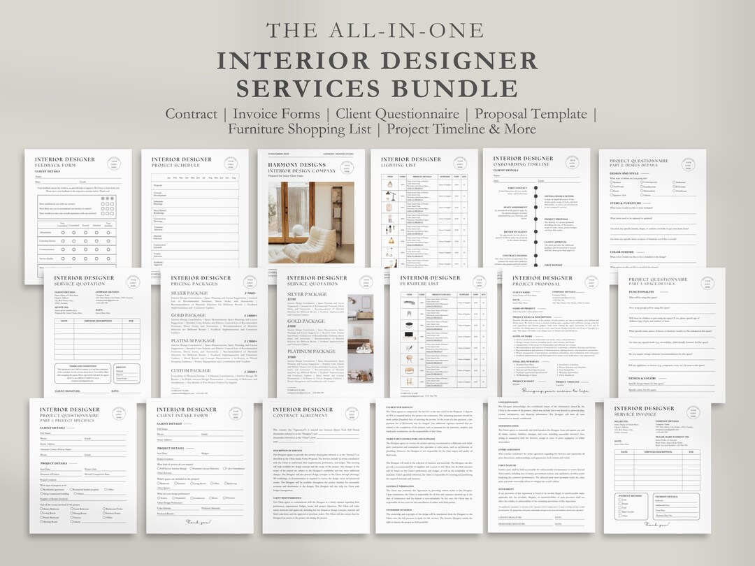 Interior Designer Contract/agreement, Freelance Interior Designing ...