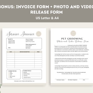 Pet Grooming Service Agreement/contract Template, Editable & Printable ...