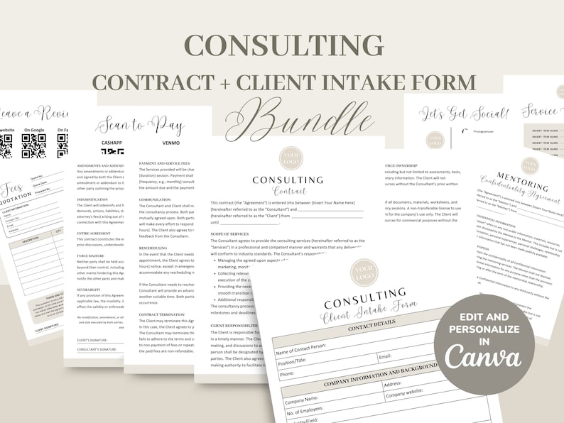 Consulting Contract Agreement Template, Editable & Printable Consultant ...