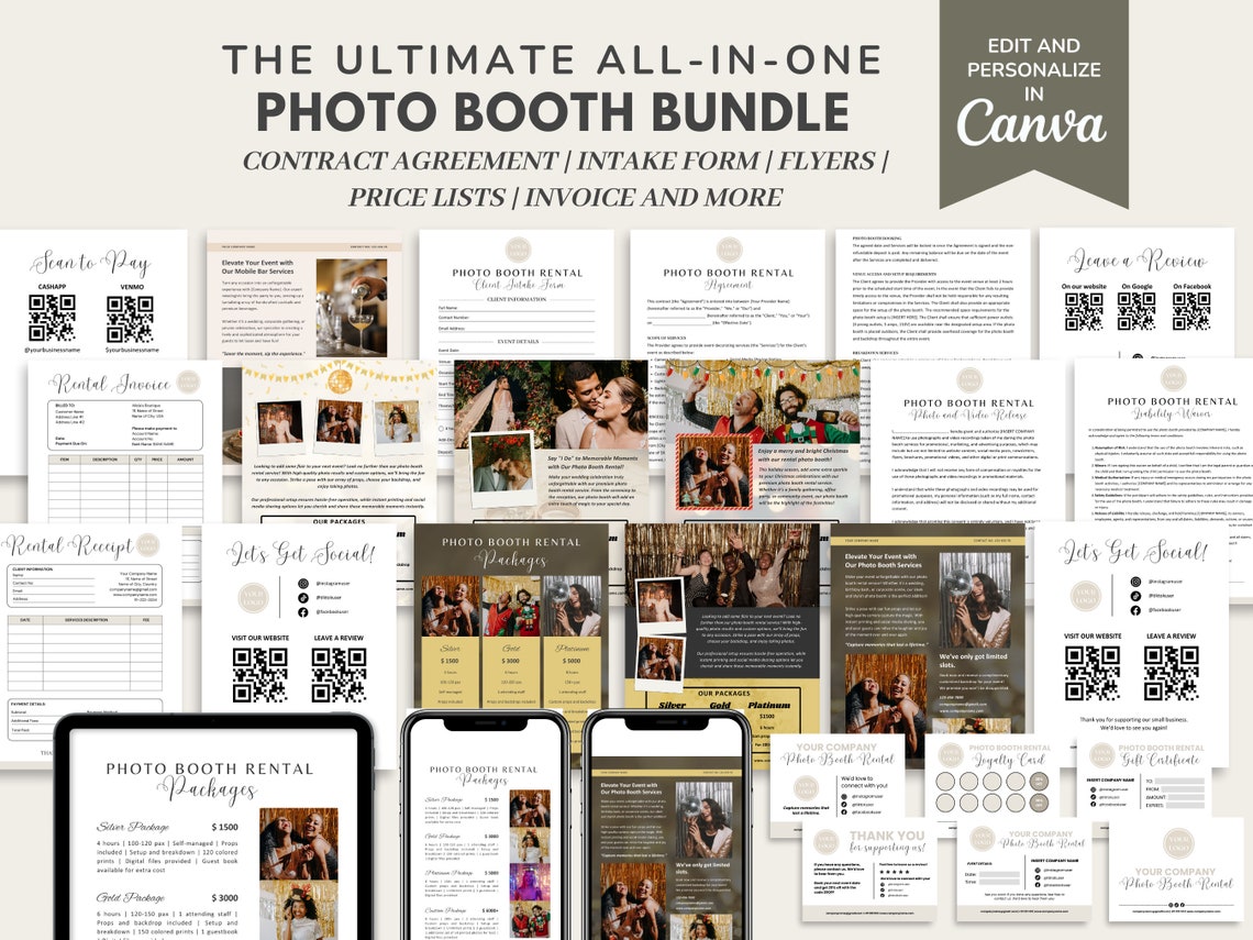 Photo Booth Contract Template Bundle, Video Booth Rental Agreement ...