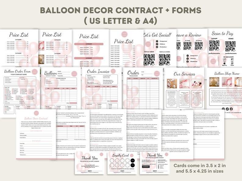 Event Planning/decor Contract Bundle, Client Intake & Order Form ...