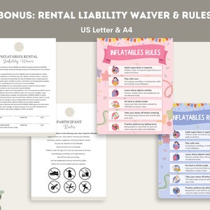 Inflatables Rental Agreement Template, Printable/editable Inflatable ...