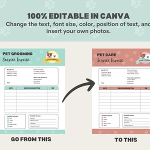 Pet Grooming Service Agreement/contract Template, Editable Dog Grooming ...