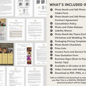 Photo Booth and 360 Photobooth Contract Template Bundle, Video Booth ...
