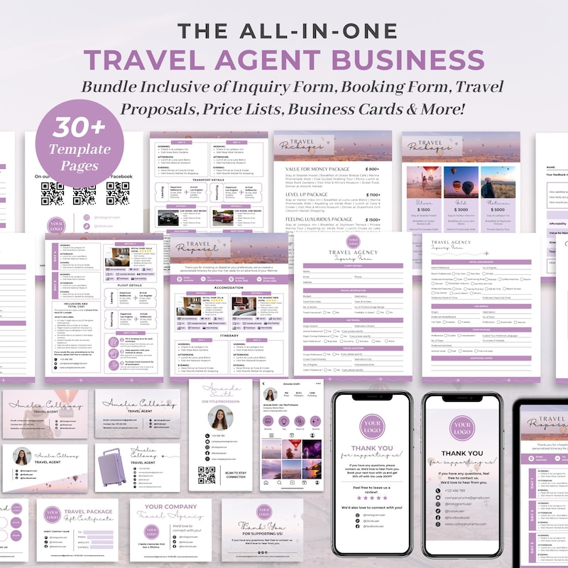 Travel Agent Forms Proposal - Etsy