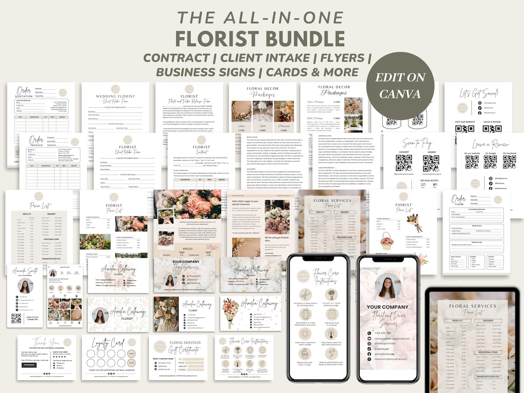 Florist Contract Agreement Template, Floral Services Event/wedding ...