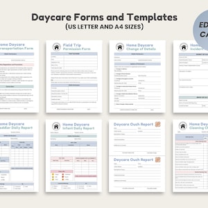 Home Daycare Starter Kit Bundle, Daycare Contract, Enrollment Forms ...