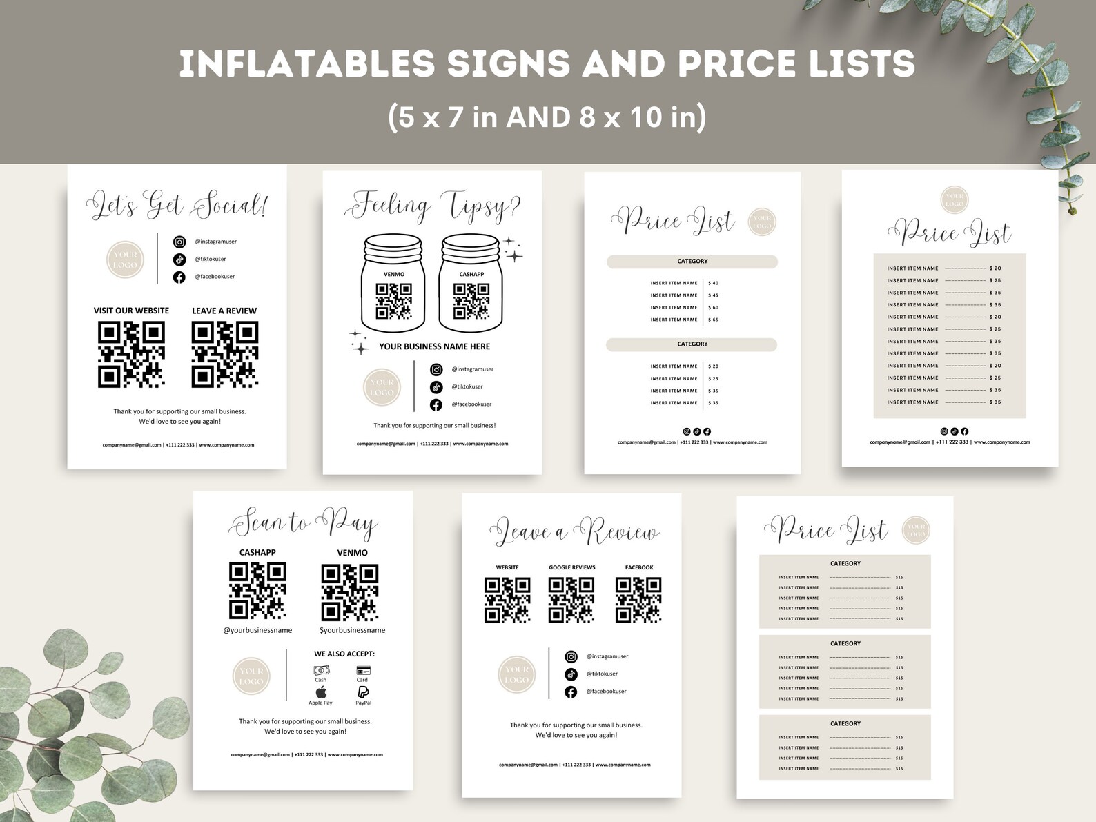 Inflatables Rental Agreement Template, Printable/editable Inflatable ...