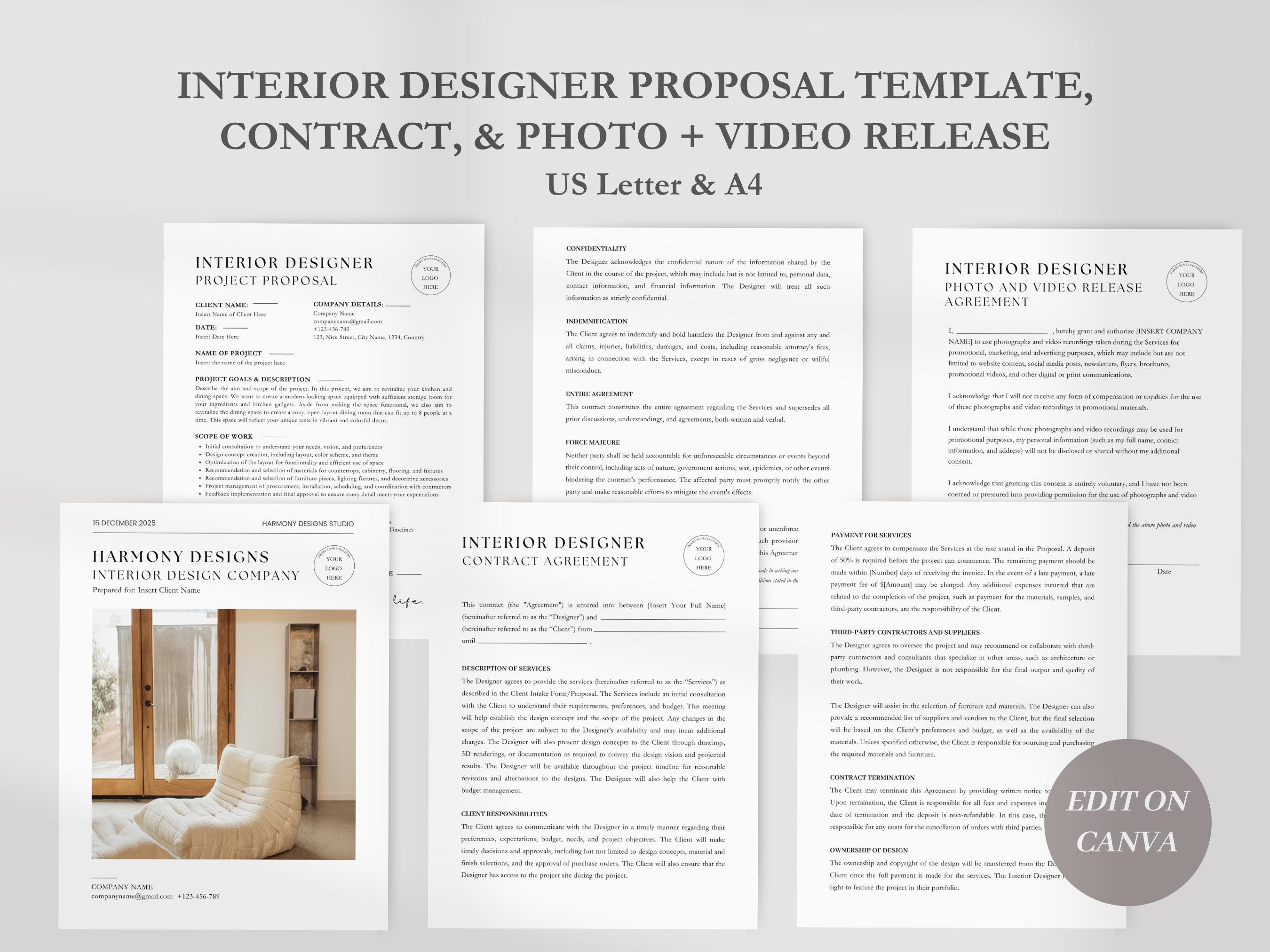 Interior Designer Contract/agreement, Freelance Interior Designing ...