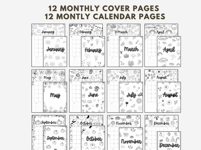 2025-2026 Bullet Journal Bundle, Habit & Mood Trackers (A4/A5 Digital ...