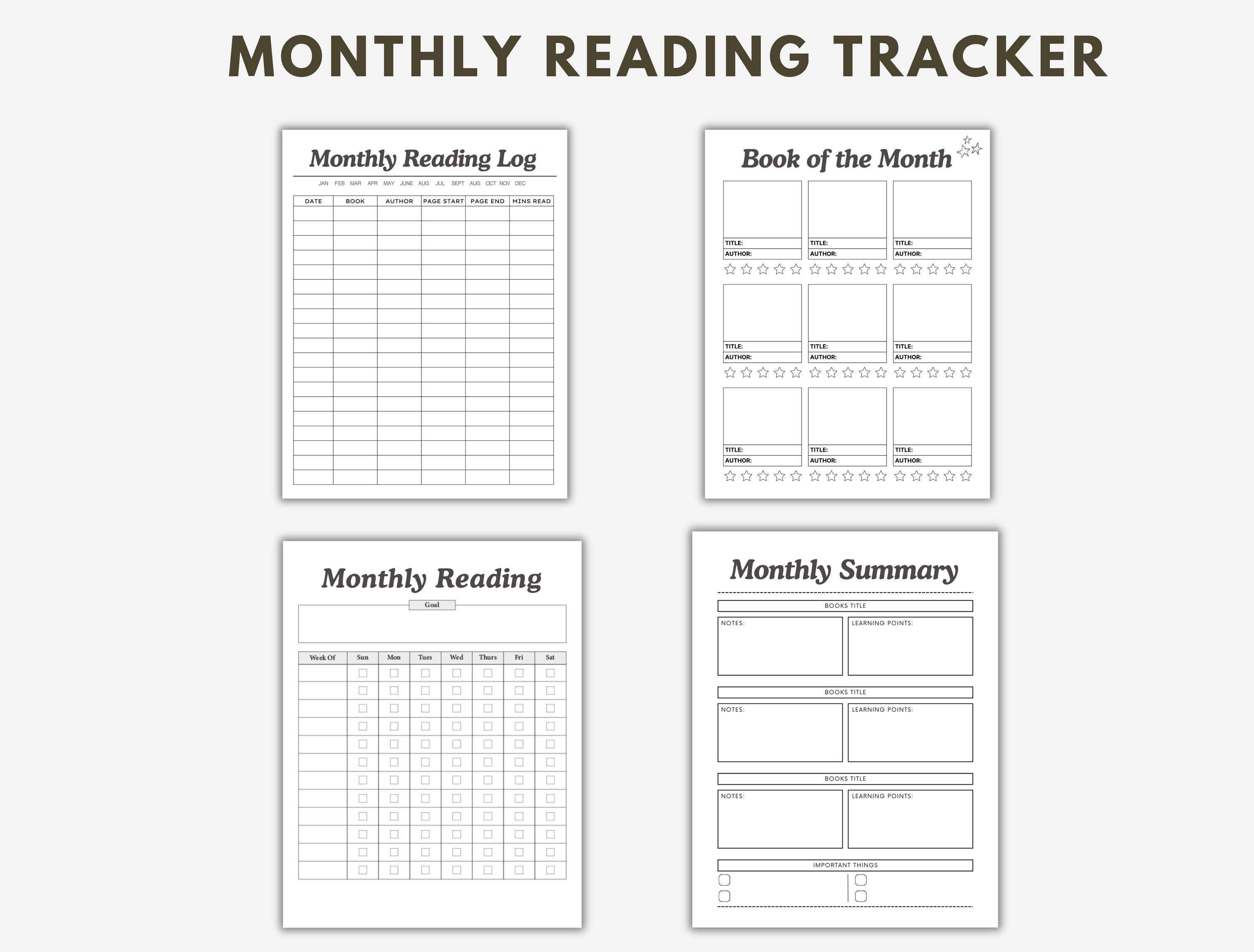 Comprehensive Reading Journal: Book Tracker, Reviews, Challenges ...