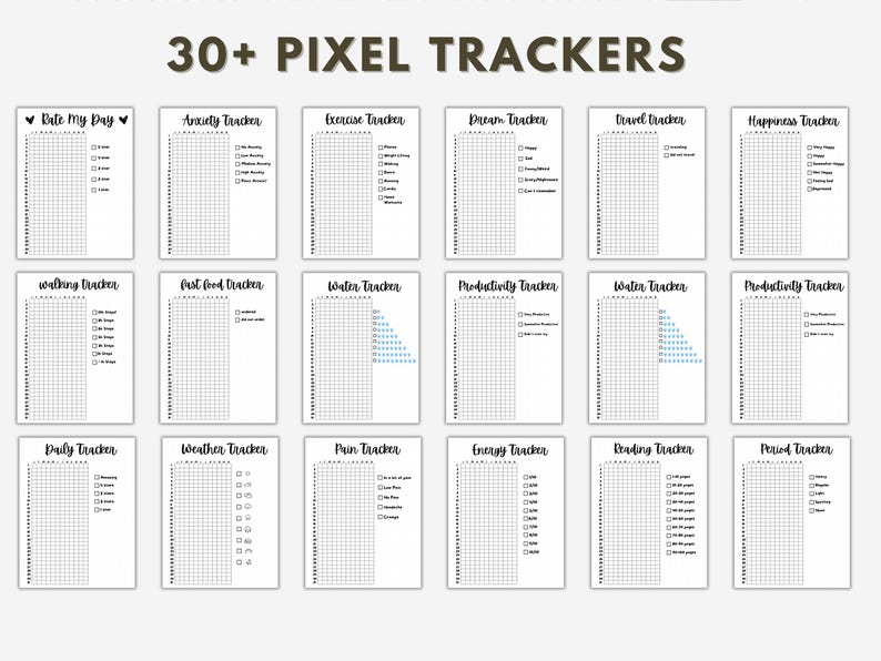 2026 Mega Premade Bullet Journal Bundle, Habit & Mood Trackers ...