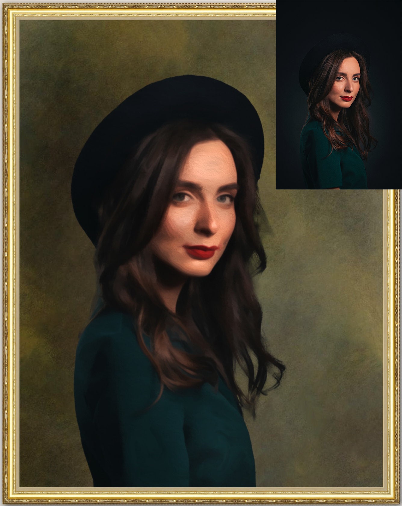 Classic Portrait Painting From Photo , Hand Painted Portrait Painting ...