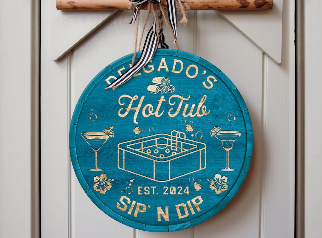 Personalized Hot Tub Sign, Hot Tub Decor, Jacuzzi Signs, Custom Signs ...