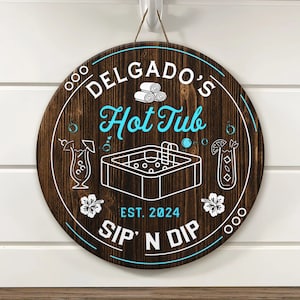 Personalized Hot Tub Sign, Hot Tub Decor, Jacuzzi Signs, Custom Signs ...