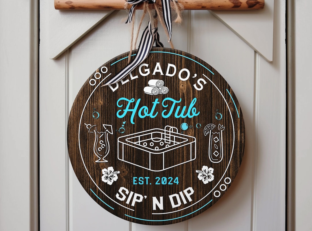 Personalized Hot Tub Sign, Hot Tub Decor, Jacuzzi Signs, Custom Signs ...