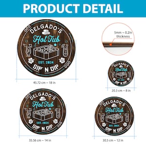 Personalized Hot Tub Sign, Hot Tub Decor, Jacuzzi Signs, Custom Signs ...