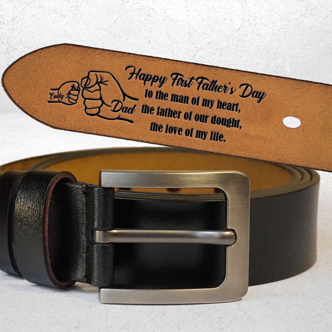 Happy Fist Father's Day, Custom Handmade Belt, Fist Bump Dad and Kids ...