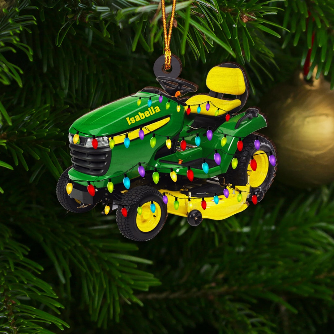 Personalized Tractor Christmas Ornament, Tractor Christmas Flat ...