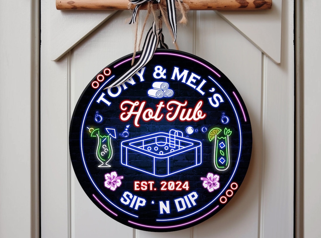 Personalized Hot Tub Sign, Hot Tub Decor, Jacuzzi Signs, Custom Signs ...