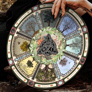 Celtic Tree Calendar, Wheel of the Year Wood Sign, Tree of Life, Pagan ...