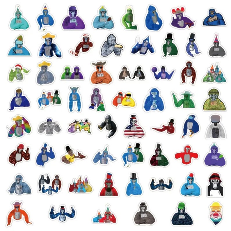 Gorilla Tag Stickers Random Assorted Birthday Decorations for Kids ...