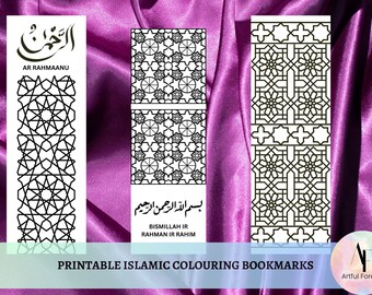 Islamic/ramadan Coloring Bookmarks, Activity for Kids, Printable ...