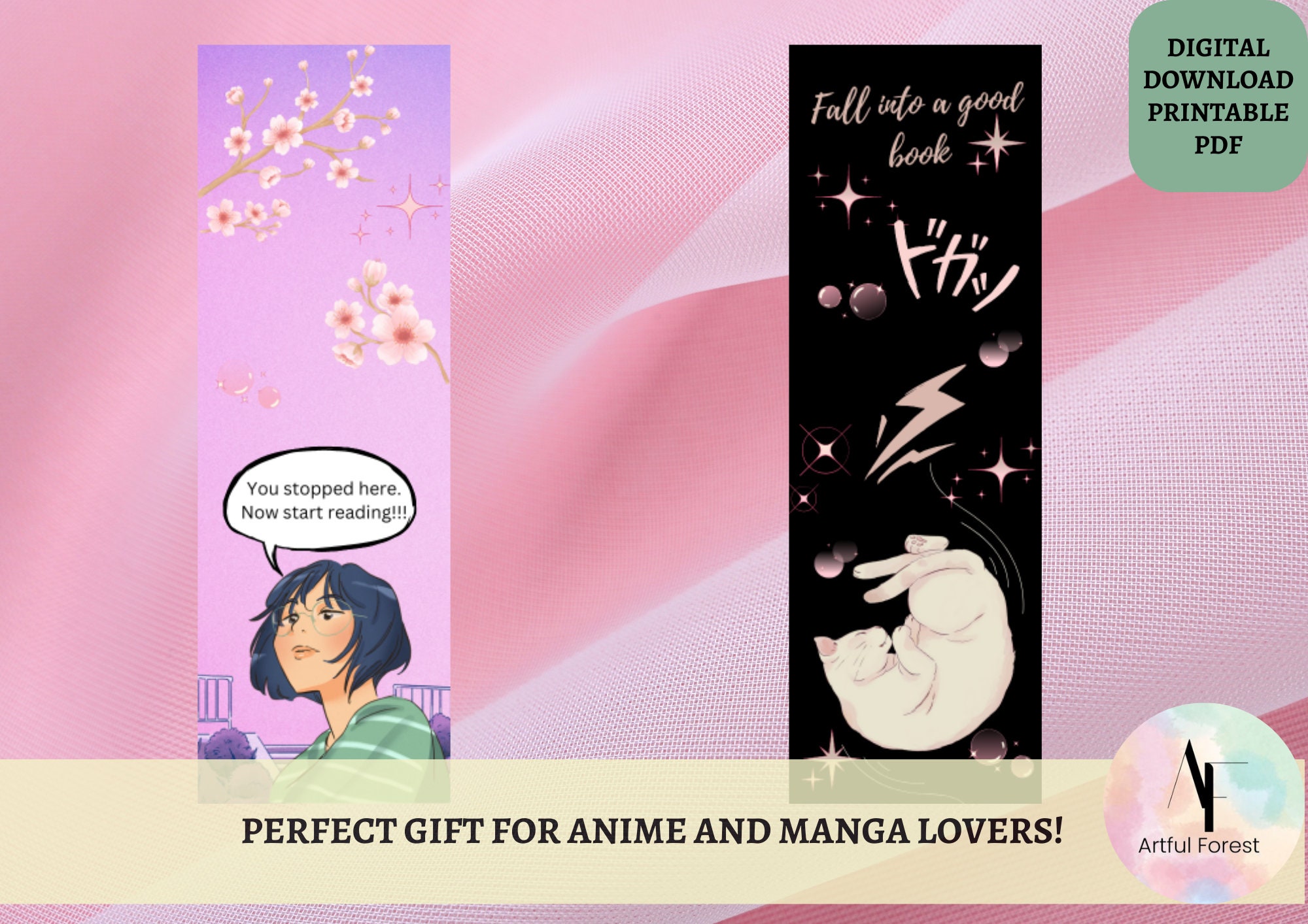 Anime Printable Bookmarks Digital Download Manga Bookmarks - Etsy