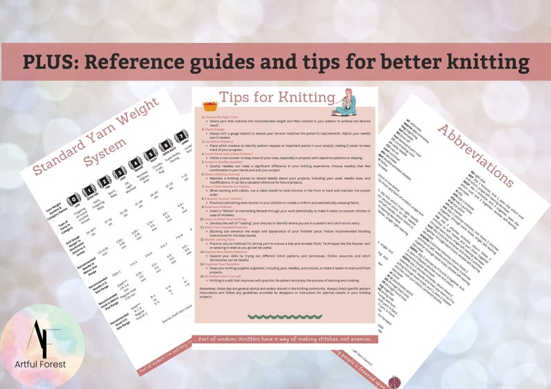 Knitting Planner Printable Knitting Project Tracker Knitting Journal - Etsy