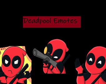 10 Emotes Chibi Deadpool Wolverine Twitch ,discord ,youtube | Emotes ...