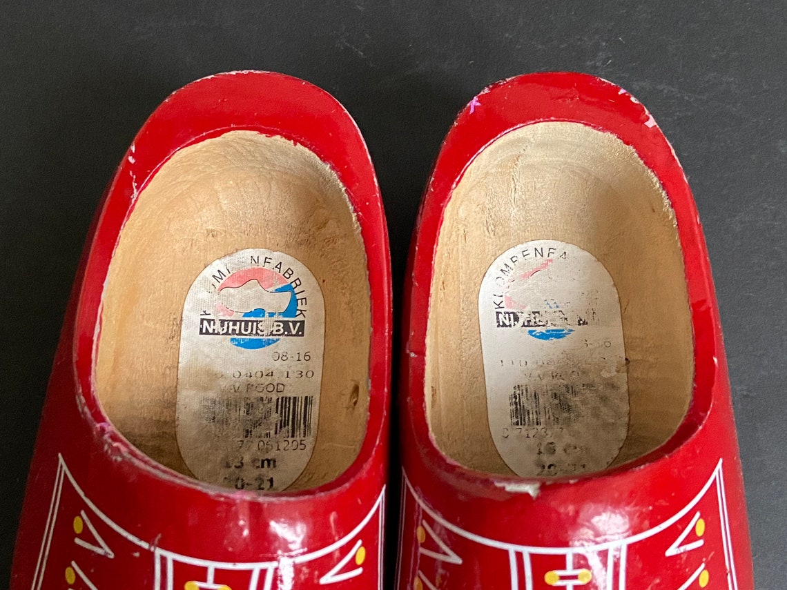 Dutch Wooden Holland Shoes, Traditional Footwear Clogs Slippers Wooden ...