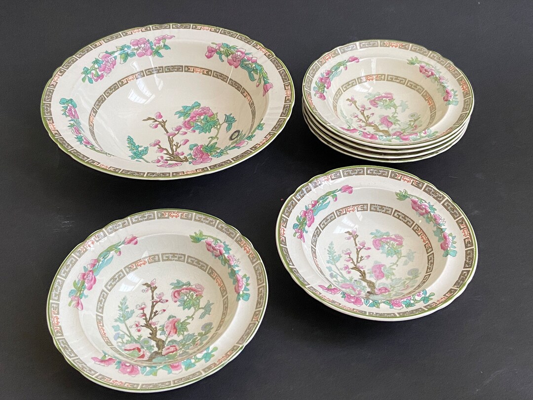 Myott staffordshire England indian Tree Set of Five Small - Etsy