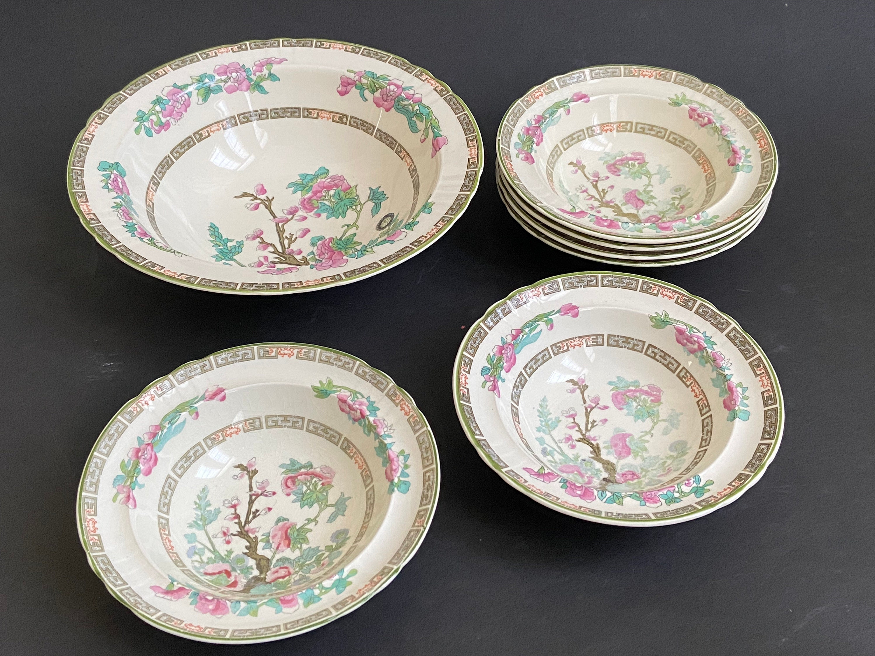 Myott staffordshire England indian Tree Set of Five Small - Etsy