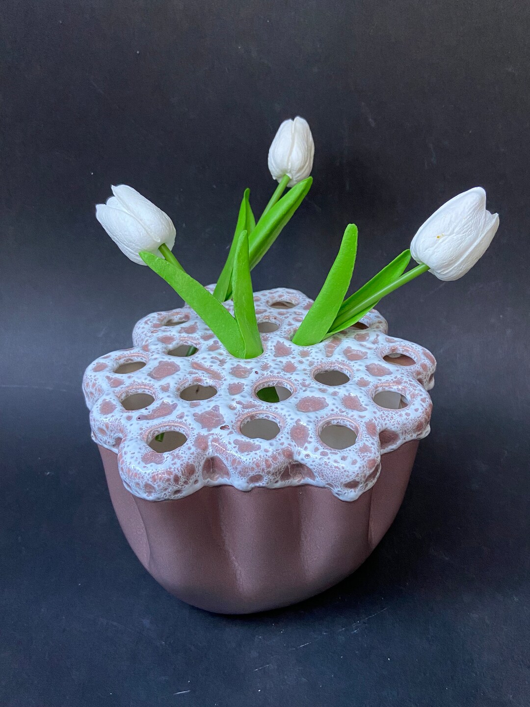 Tulip Flower Vase, White Dutch Art Vase, Modern Dutch Design Tulip Vase ...