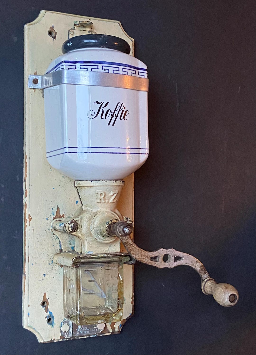 RZ Coffee Grinder Delft Blue Coffee Bean Grinder, Manual Mill, Vintage ...