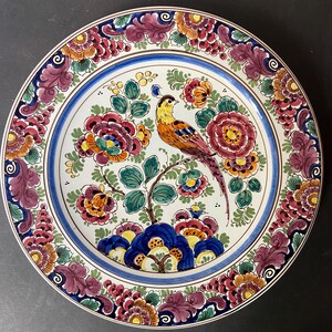 Delftware Floral Ceramic Plate Polychrome Decorative Dutch Holland ...