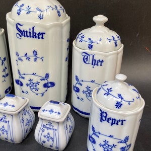 Hand-painted Dutch Delft Blue Ceramic Pot With Lid - Classic Kitchen ...