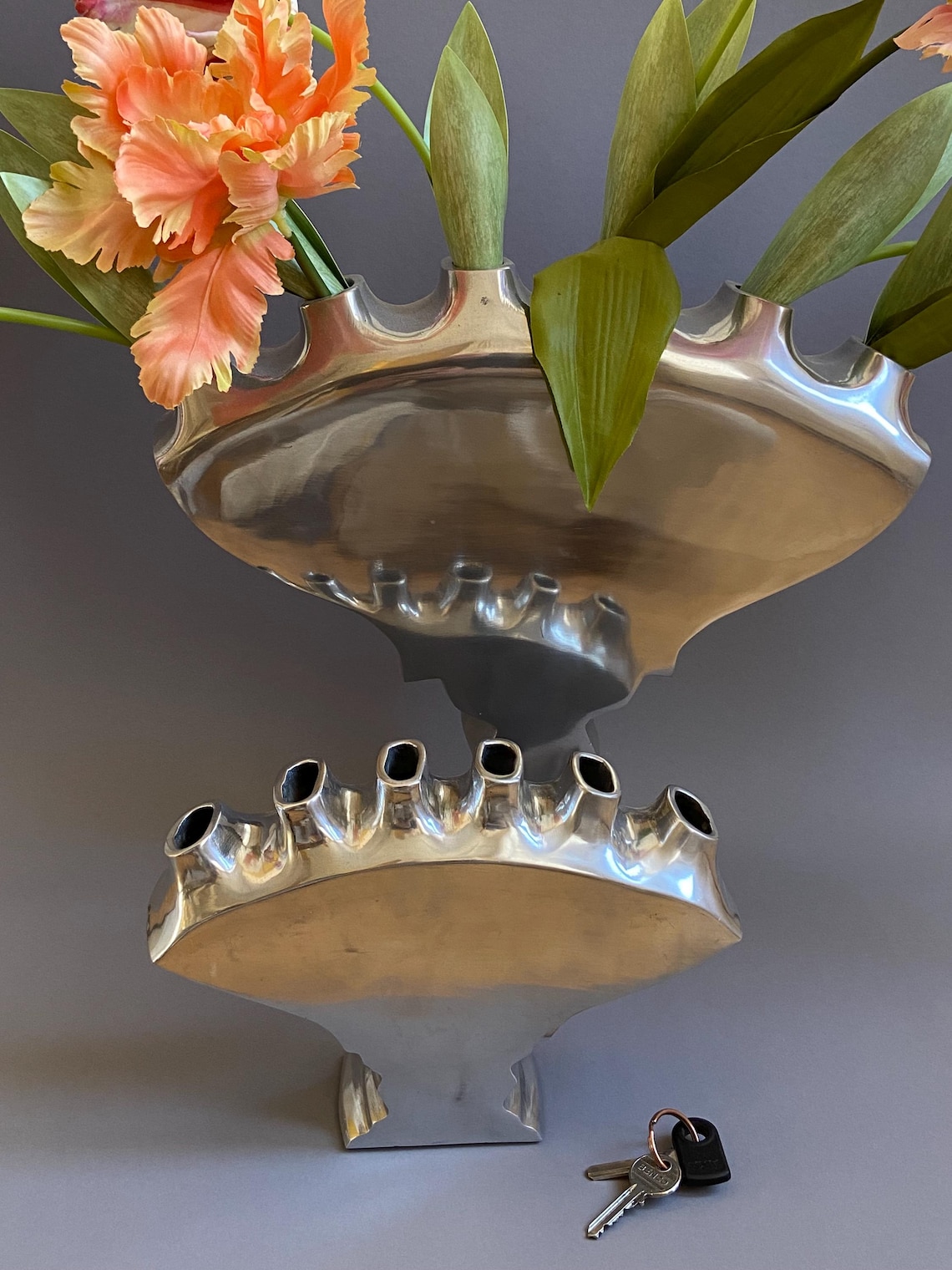 Modern Dutch Silver Flower Vase - Unique Dutch Art Design Small Model ...
