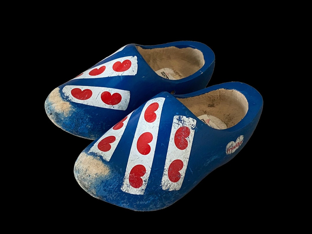 Dutch Wooden Holland Shoes, Traditional Footwear Clogs Slippers Wooden ...