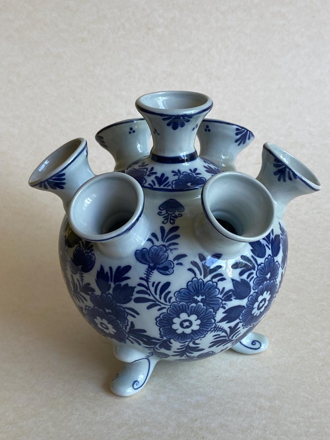 Delft Blue Tulip Vase – 19 Cm – Classic Dutch Ceramic Art - Etsy
