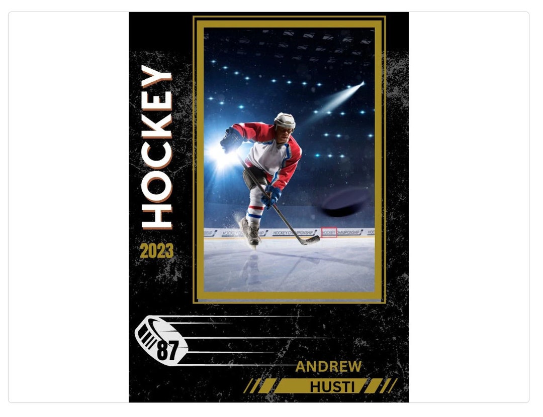 Hockey Card Template - Etsy